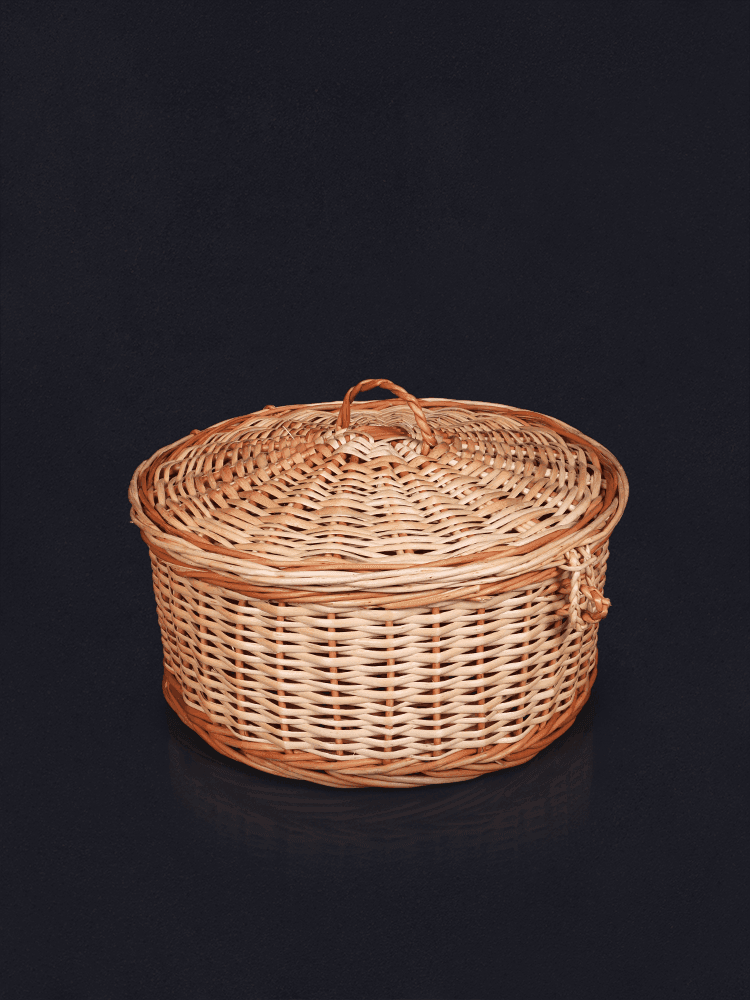 Shaakh Handmade Round Willow Bread Basket (Set of 2) – Shopping in Kashmir